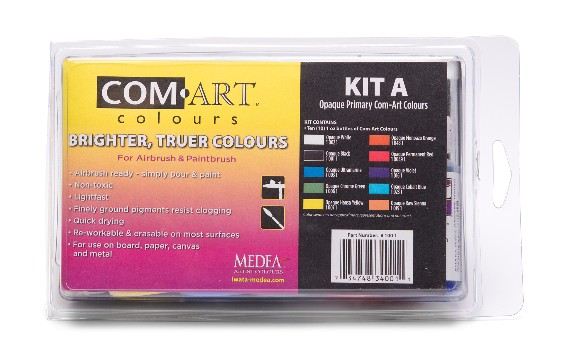 Home Products Airbrush & Pinstriping Airbrush Paint Kits Comart Colour ...